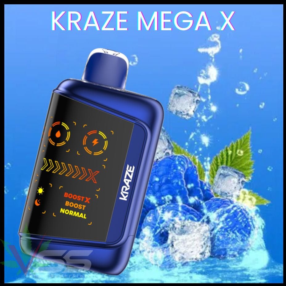 Kraze Mega X 48K Disposable Vape - Tangy Blue Razz Ice in Manitoba ...