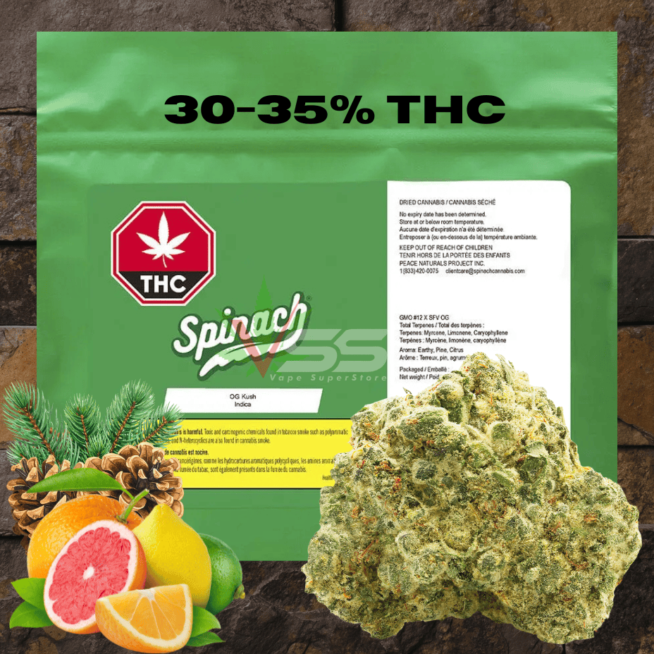 Spinach - OG Kush Indica Flower - 28g in Manitoba - Morden Vape ...